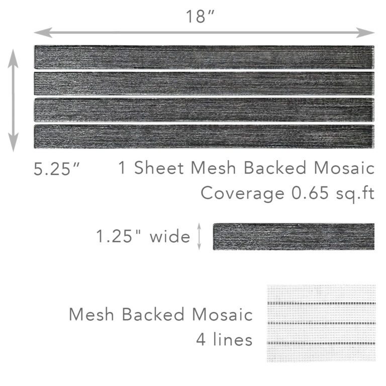 Shimmery Black Glass Modern Backsplash Tile