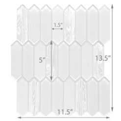Pearl Glass Picket Design Backsplash Tile ( Unique Pearl Glass )